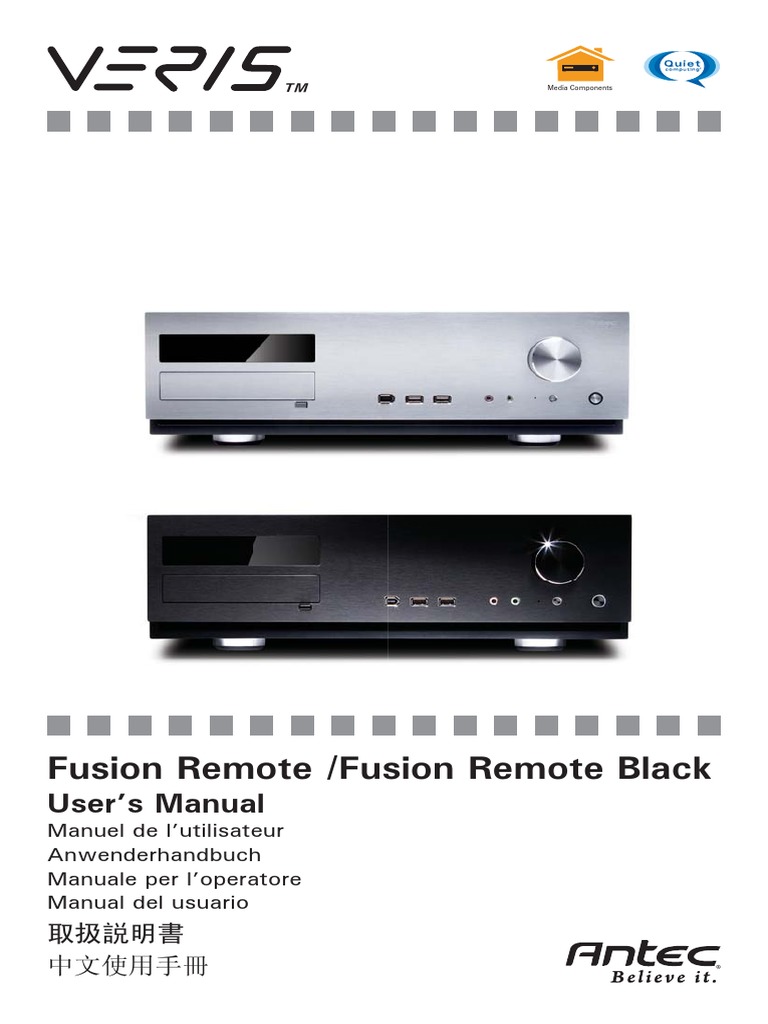 Antec Fusion Remote Black Home Theater | PDF | Usb | Hard Disk Drive