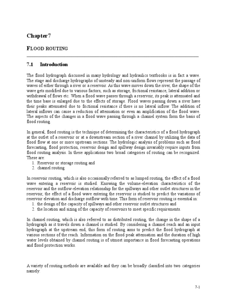 Muskingum Model Parameters in Flood Routing | PDF | Spillway ...