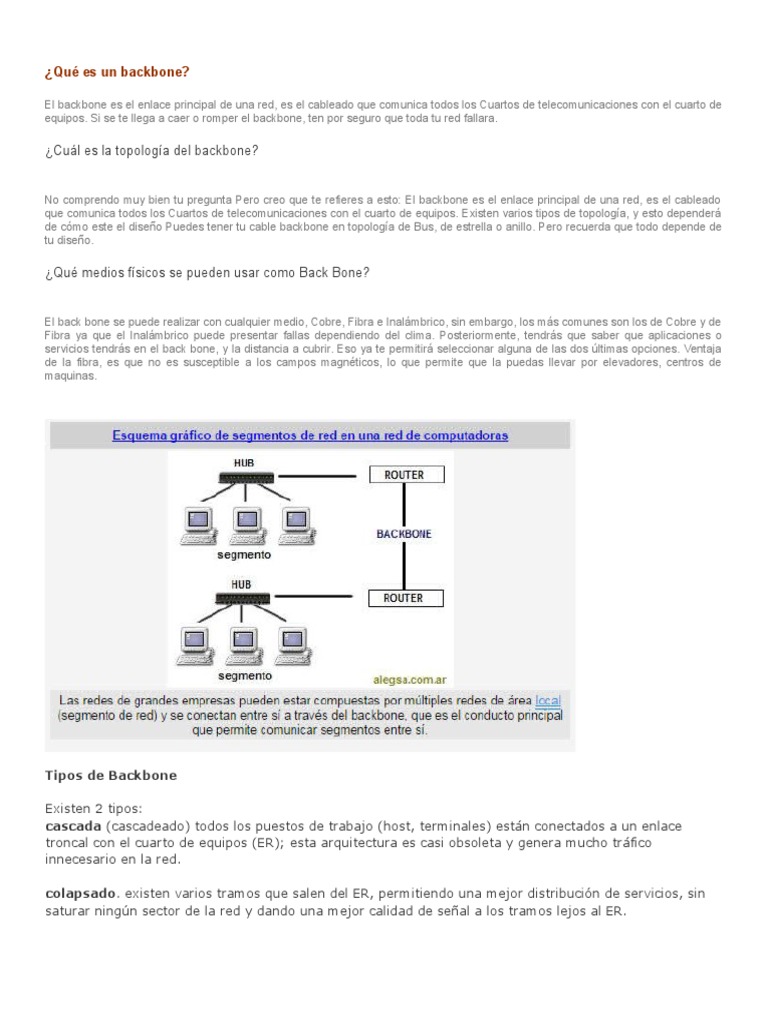 Qué Es Un Backbone | PDF | Multiplexación por División de Longitud de ...