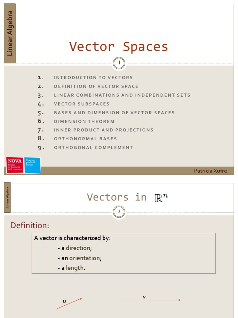 1.vector Spaces | PDF | Vector Space | Basis (Linear Algebra)