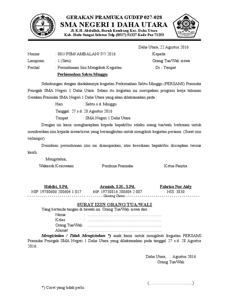 Surat Izin Persami | PDF | Olahraga & Rekreasi | Gaya Hidup