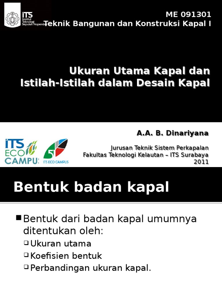 Ukuran Utama Kapal | PDF