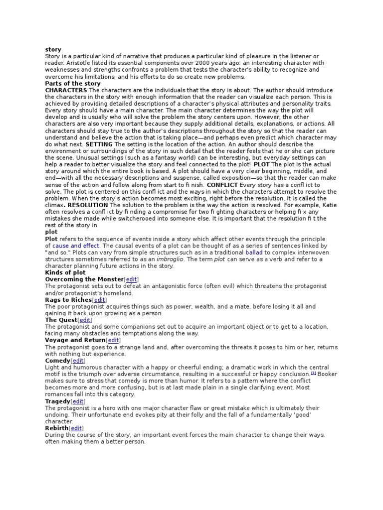 Story: Plot Plot Refers To The Sequence of Events Inside A Story Which Affect Other Events ...