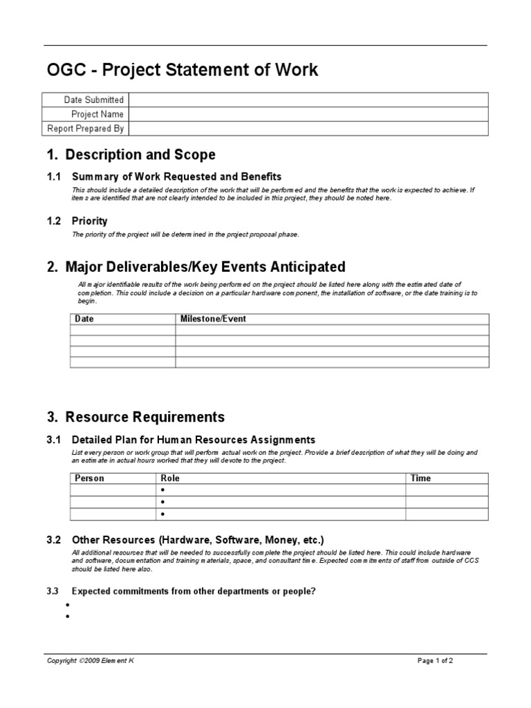 1.blank OGC Project Statement of Work | PDF