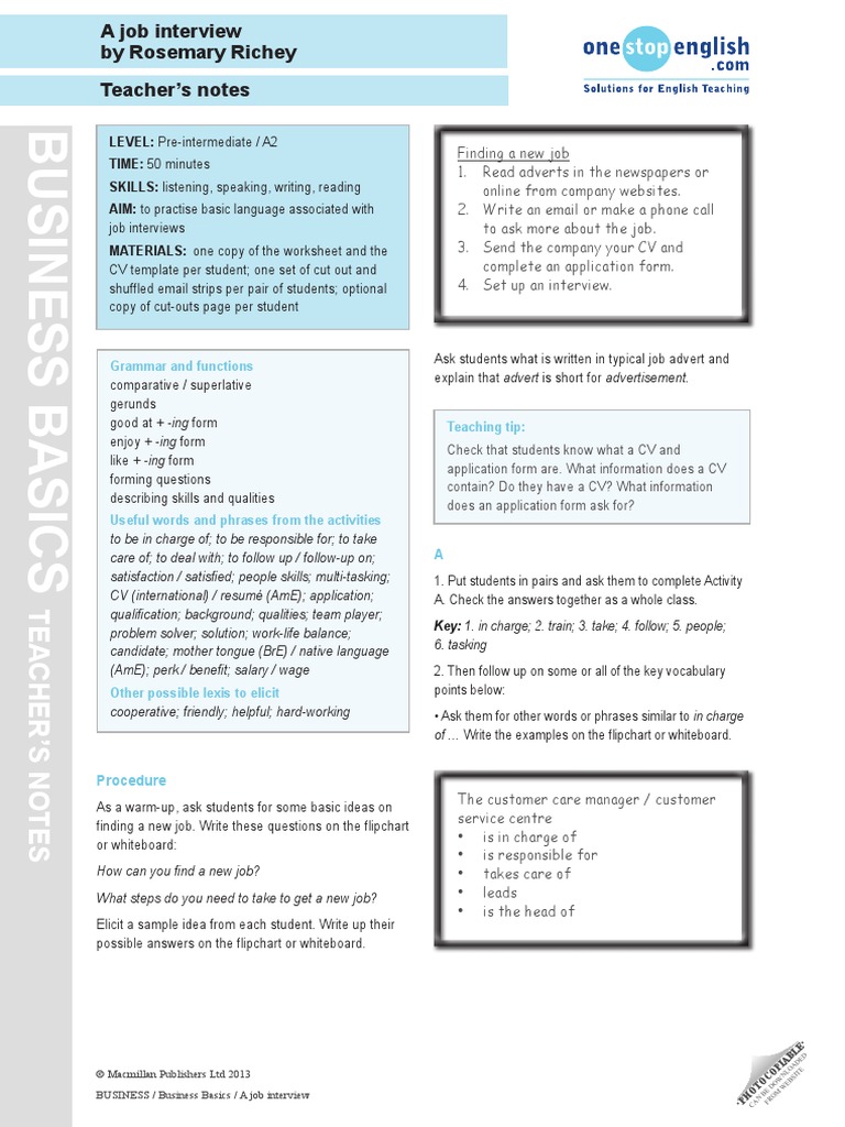 A Job Interview | Download Free PDF | Job Interview | Employee Benefits