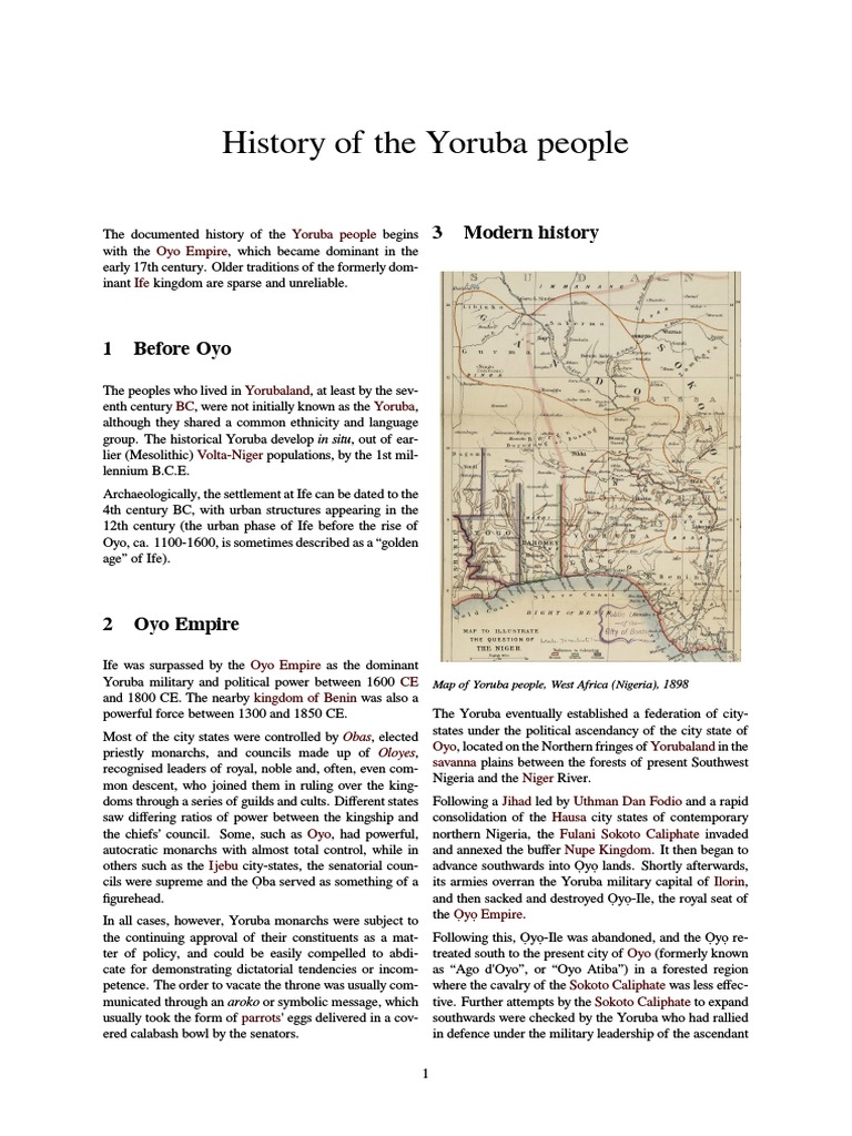 History of The Yoruba People | PDF | History