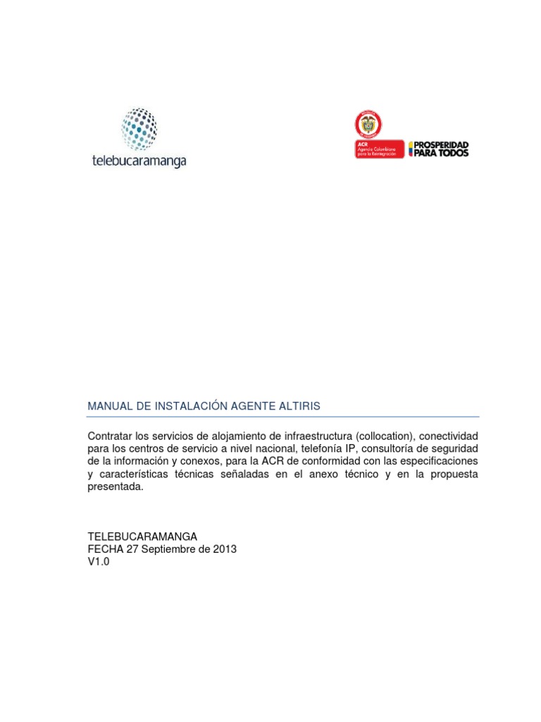 MANUALinstalacion de Agente Altiris | PDF | Aplicación movil | Información