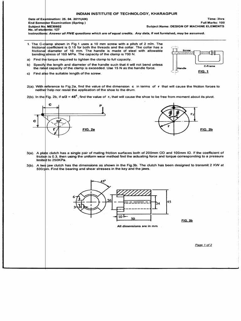 Design of Machine Elements | PDF