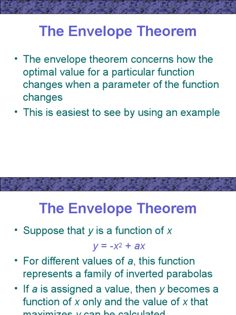 Envelope Theorem.s05 | PDF