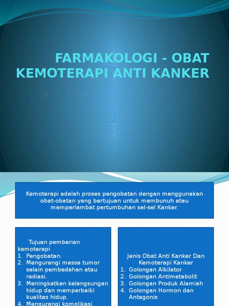 Farmakologi - Obat Kemoterapi Anti Kanker | PDF | Sains & Matematika