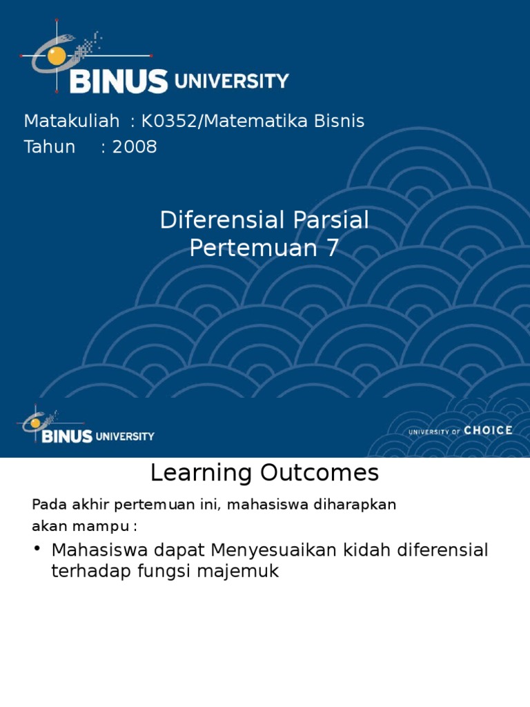 Kaidah Diferensial Parsial Multivariat | PDF