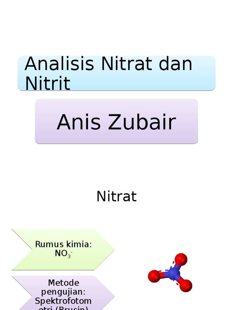 Analisis Nitrat Dan Nitrit | PDF
