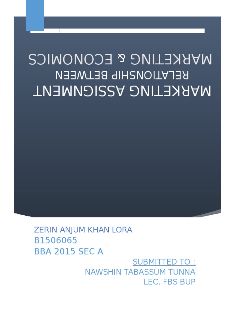 Relationship Between Marketing & Economics | PDF | Market Economy ...