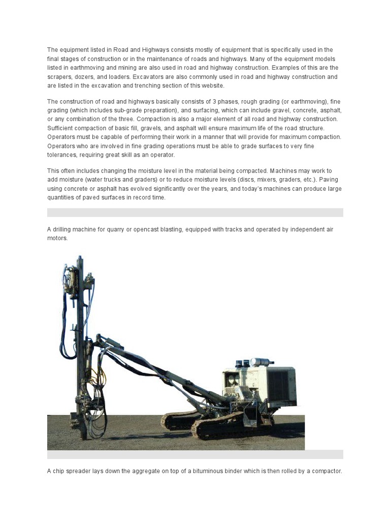 Road Construction Equipment | PDF | Road Surface | Road