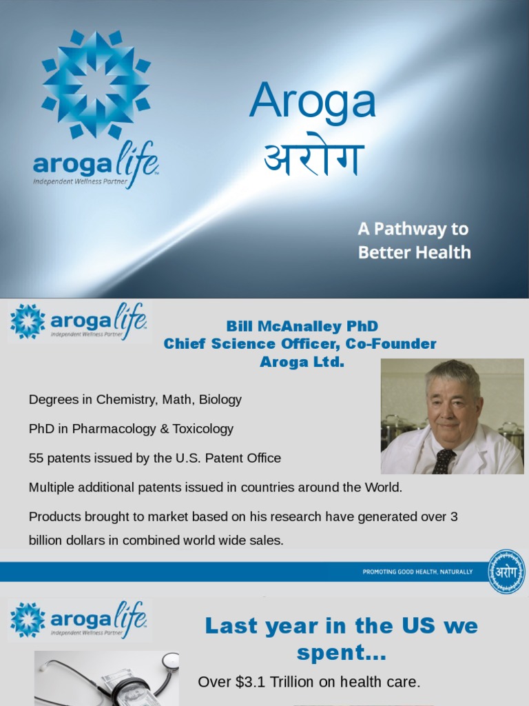 Aroga Life Presentation | PDF | Apoptosis | Dietary Supplements