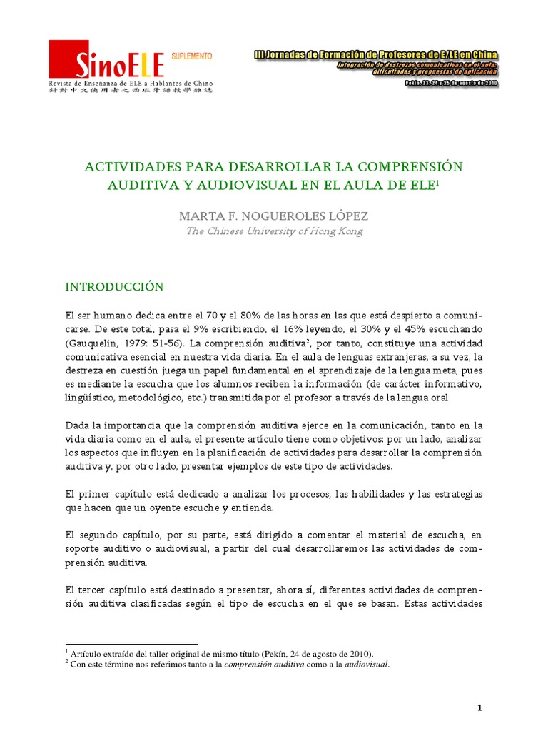 Estrategias para El Aprendizaje Auditivo | PDF | Palabra | Comprensión