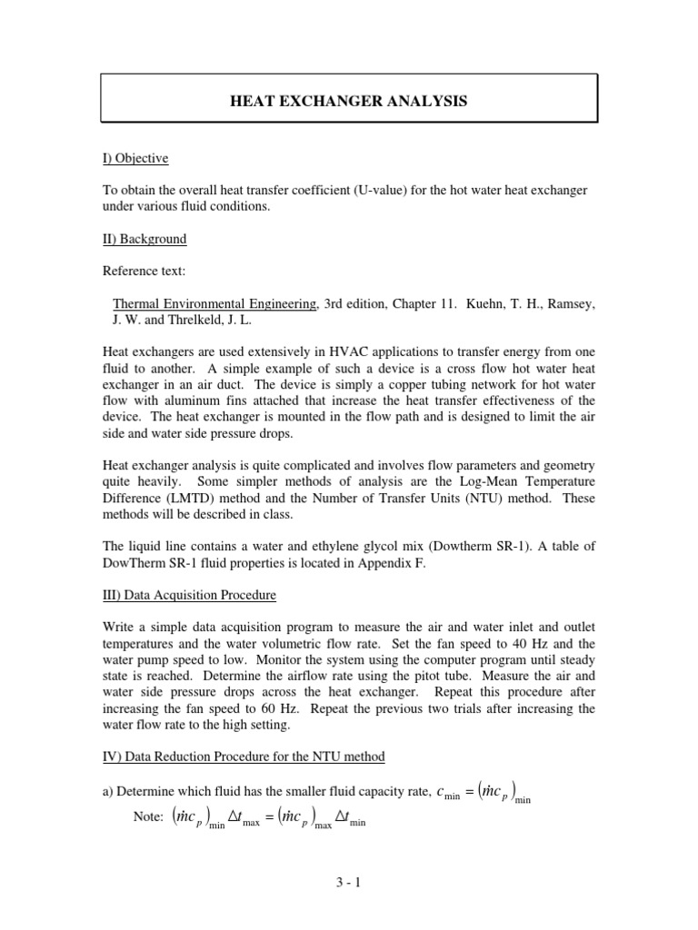 Heat Exchanger U-Value Calculation | PDF | Heat Exchanger | Heat Transfer