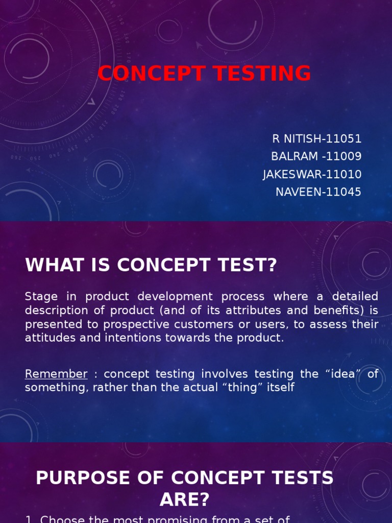Concept Testing | PDF | Focus Group | Attitude (Psychology)