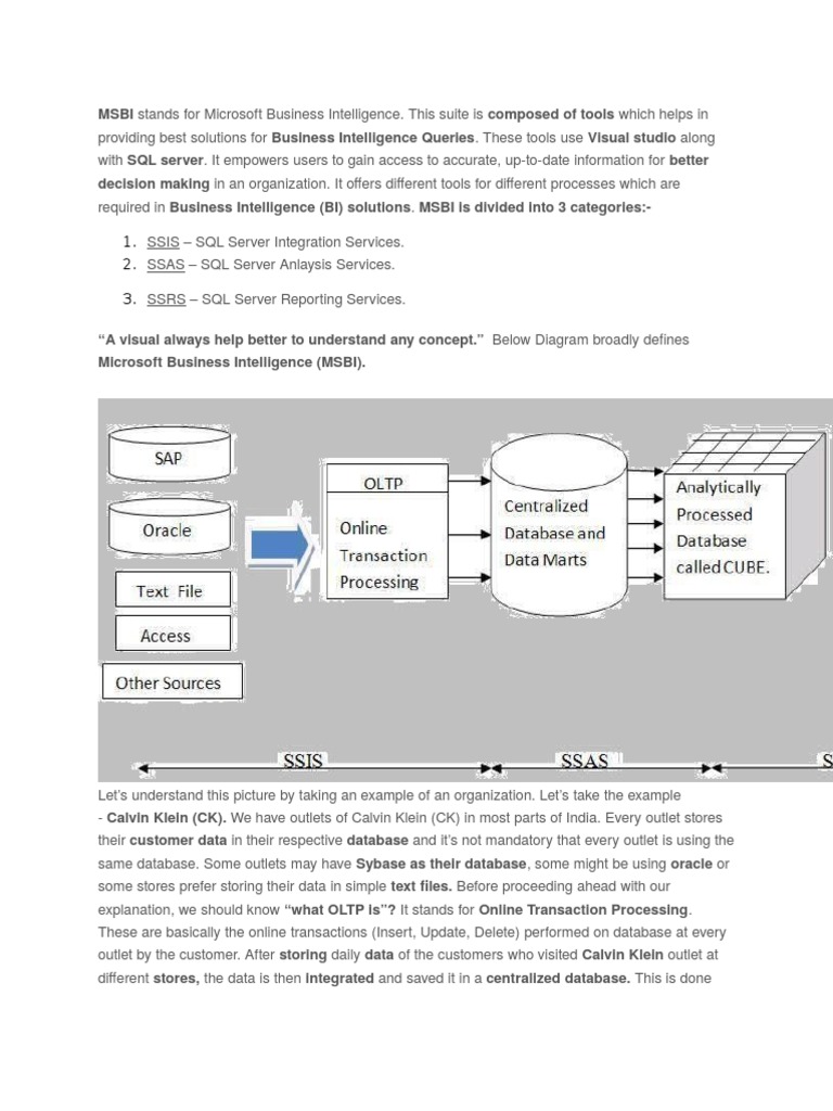 Msbi Ssis | PDF | Microsoft Sql Server | Business Intelligence