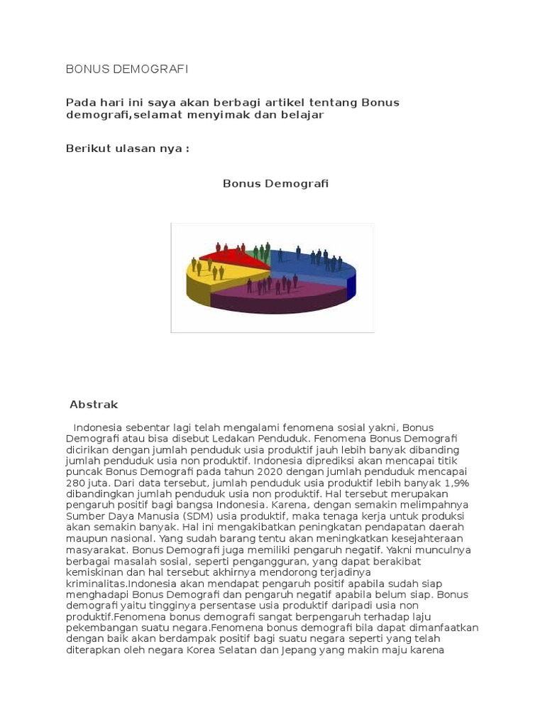 Bonus Demografi | PDF
