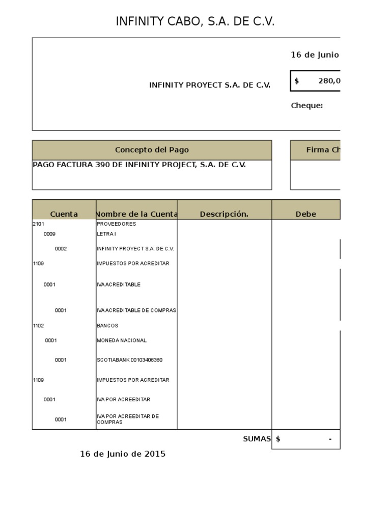 Póliza de Egresos | PDF | Negocios | Finanzas y dinero