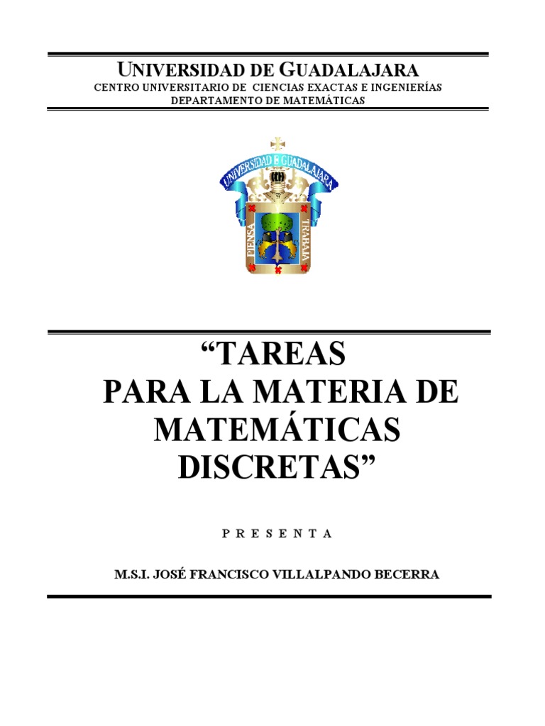 Tareas Matematicas Discretas | PDF | Relación de recurrencia | infinito