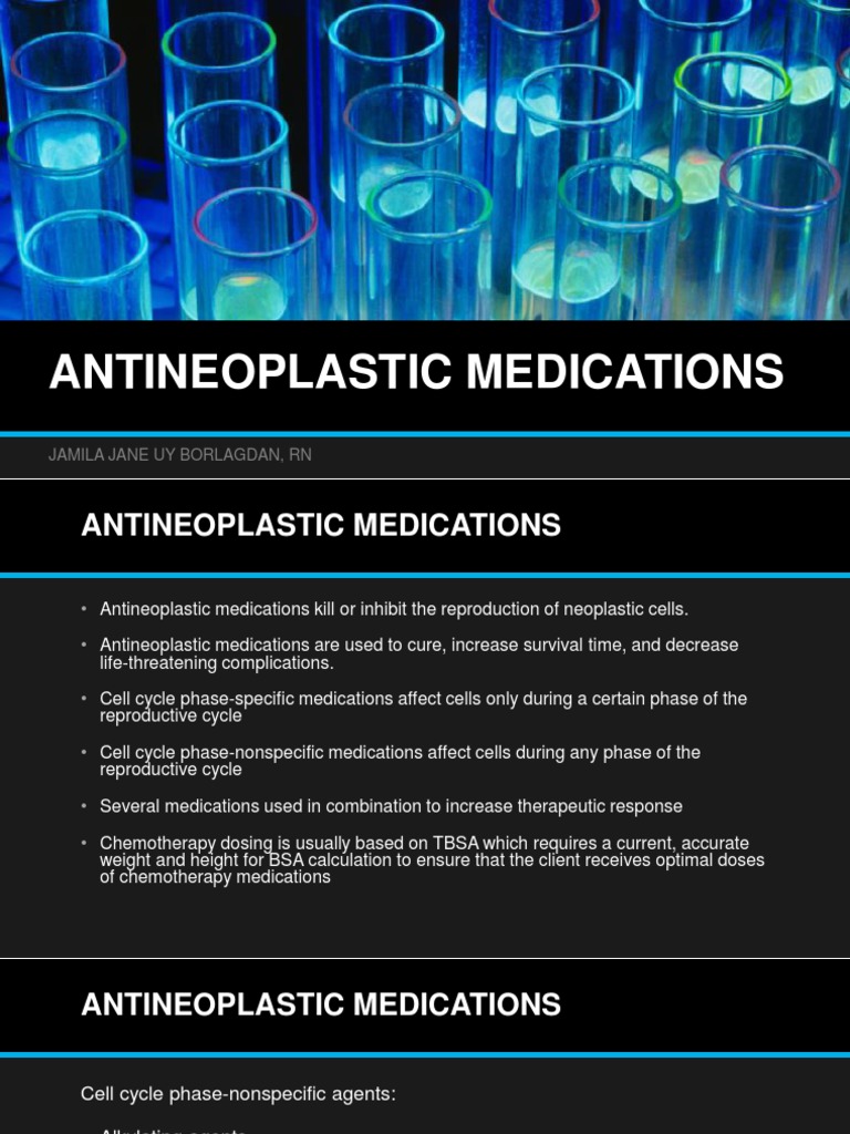 Antineoplastic Medications Overview | PDF | Chemotherapy | Medical ...