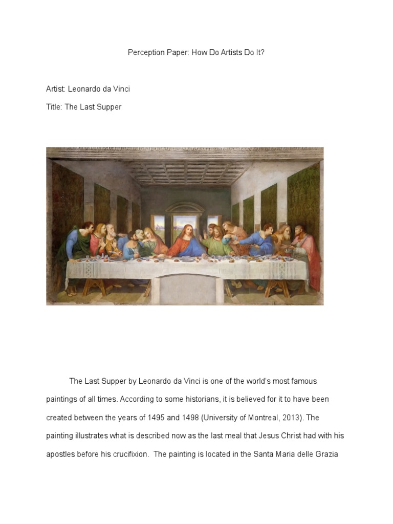 Perception Essay | PDF | Perspective (Graphical) | Leonardo Da Vinci