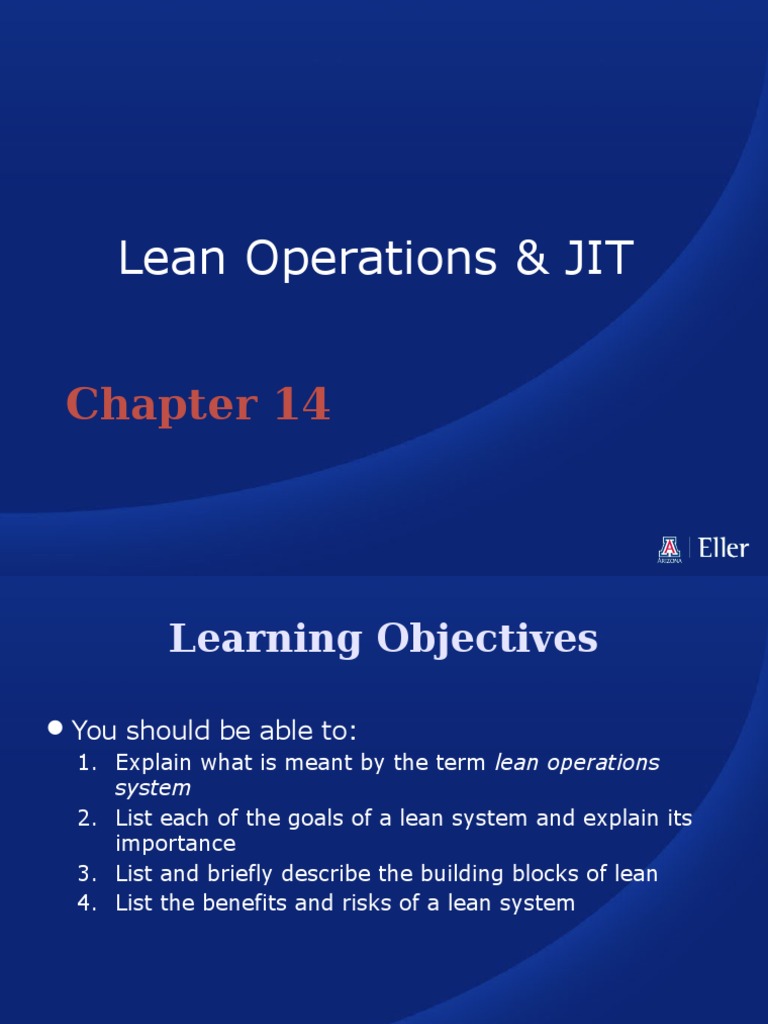 Lean Operations & JIT | PDF | Lean Manufacturing | Inventory