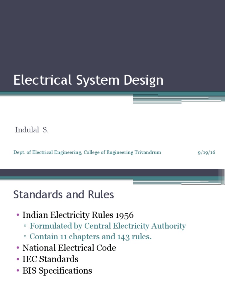 Electrical System Design Guidelines | PDF | Electrical Wiring ...