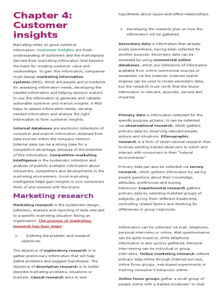 Customer Insights: Marketing Research | PDF | Marketing Research | Behavior