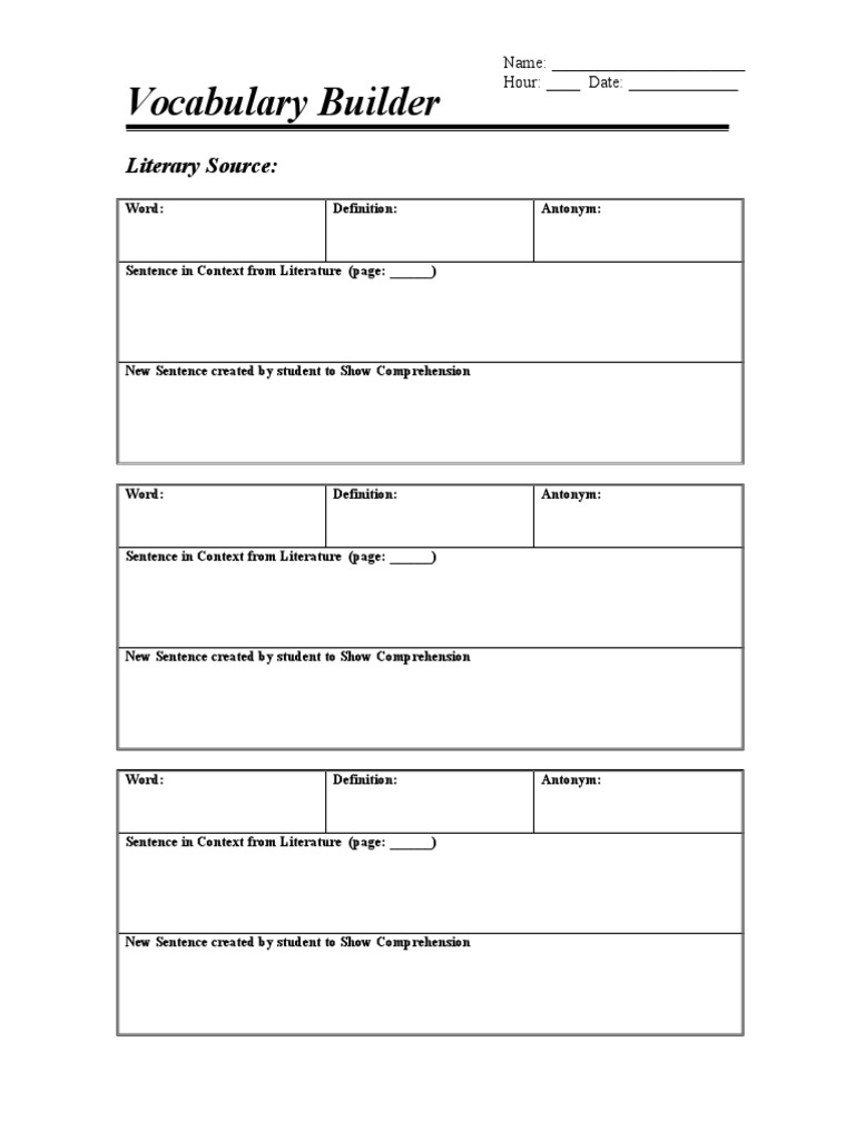 Vocabulary Builder | PDF | Symbols | Languages