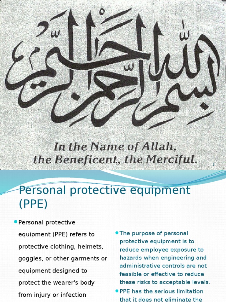 Presentation On Ppe S Pdf Personal Protective Equipment Safety