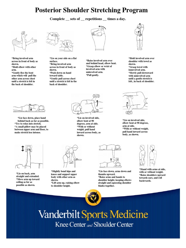 Posterior Shoulder Stretching Guide | PDF