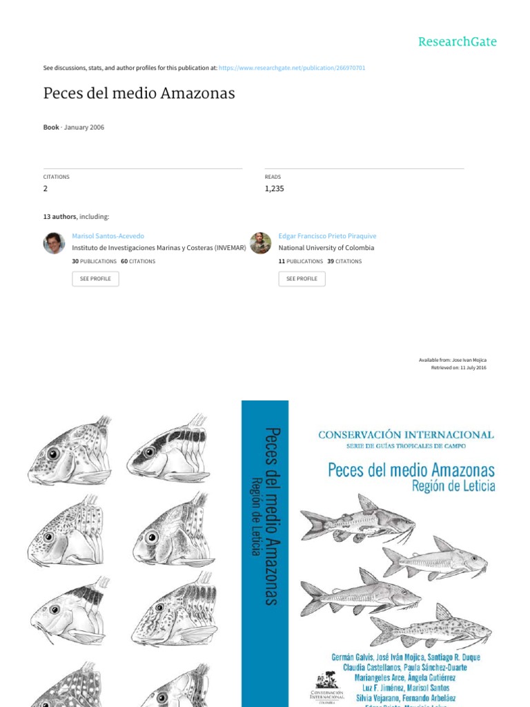 Peces Del Medio Amazonas | PDF | Biodiversidad | Colombia