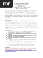 Spanish 1 Syllabus 2013-2014 | PDF | Quiz | Test (Assessment)