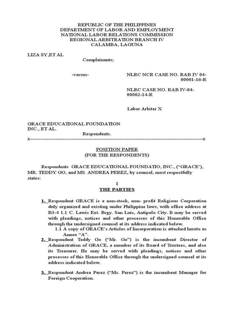 Legal Research Position Paper | Download Free PDF | Employment | Board ...