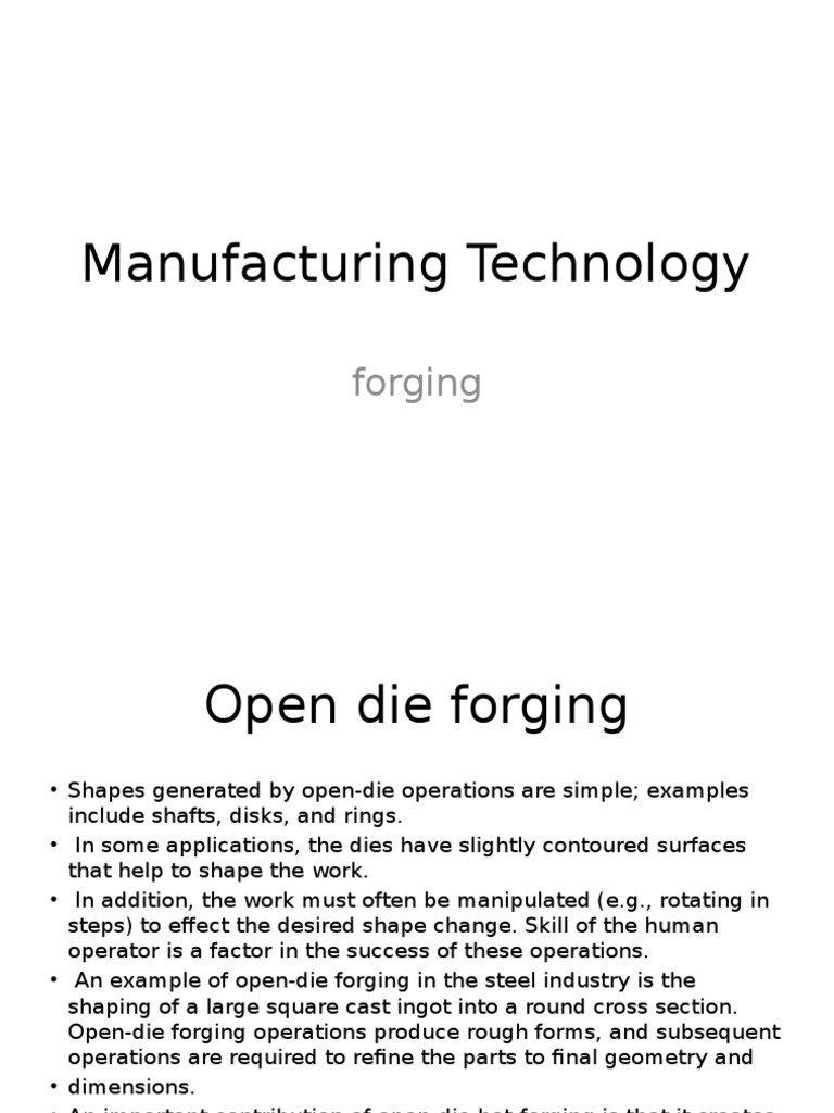 Types of Forging | PDF | Forging | Extrusion