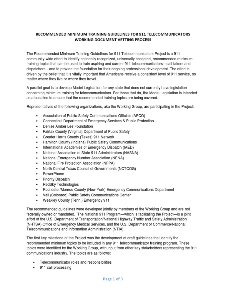 Training Guidelines Informat | Download Free PDF | 9 1 1 | Hyperlink