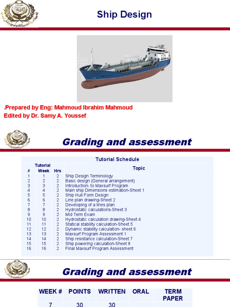 Tut.1 Ship Design Terminology and General Arragment2 | PDF | Tonnage ...