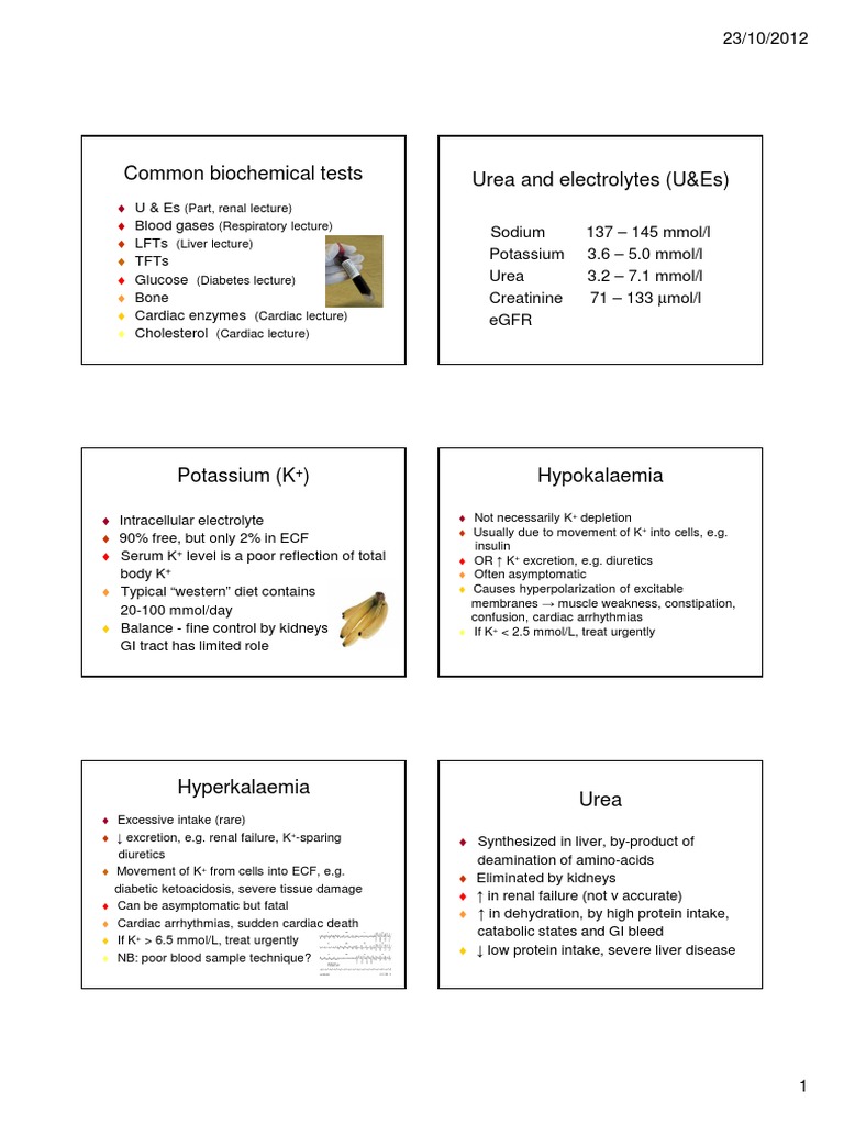 Common Biochemical Tests | PDF | Vitamin D | Endocrine System