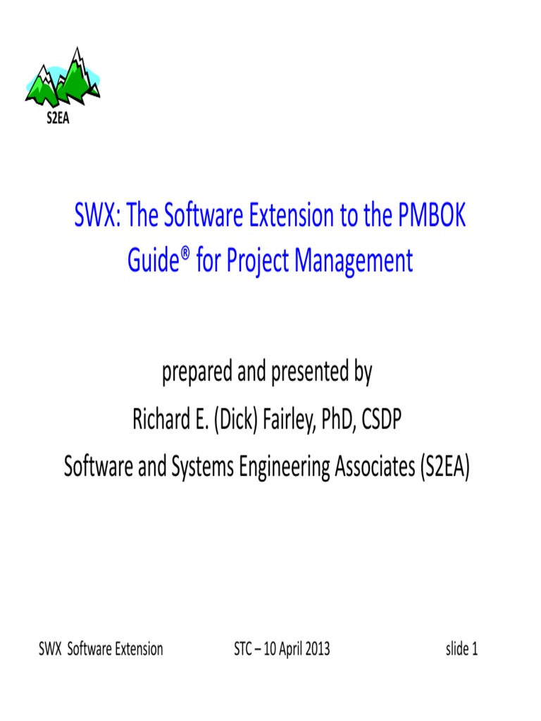Software Extension To The PMBOK Guide Fifth Edition | PDF | Test Driven ...