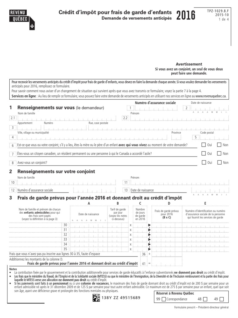 tpz-1029.8.f(2015-10).pdf | Impôt sur le revenu | Crédit (Finance)