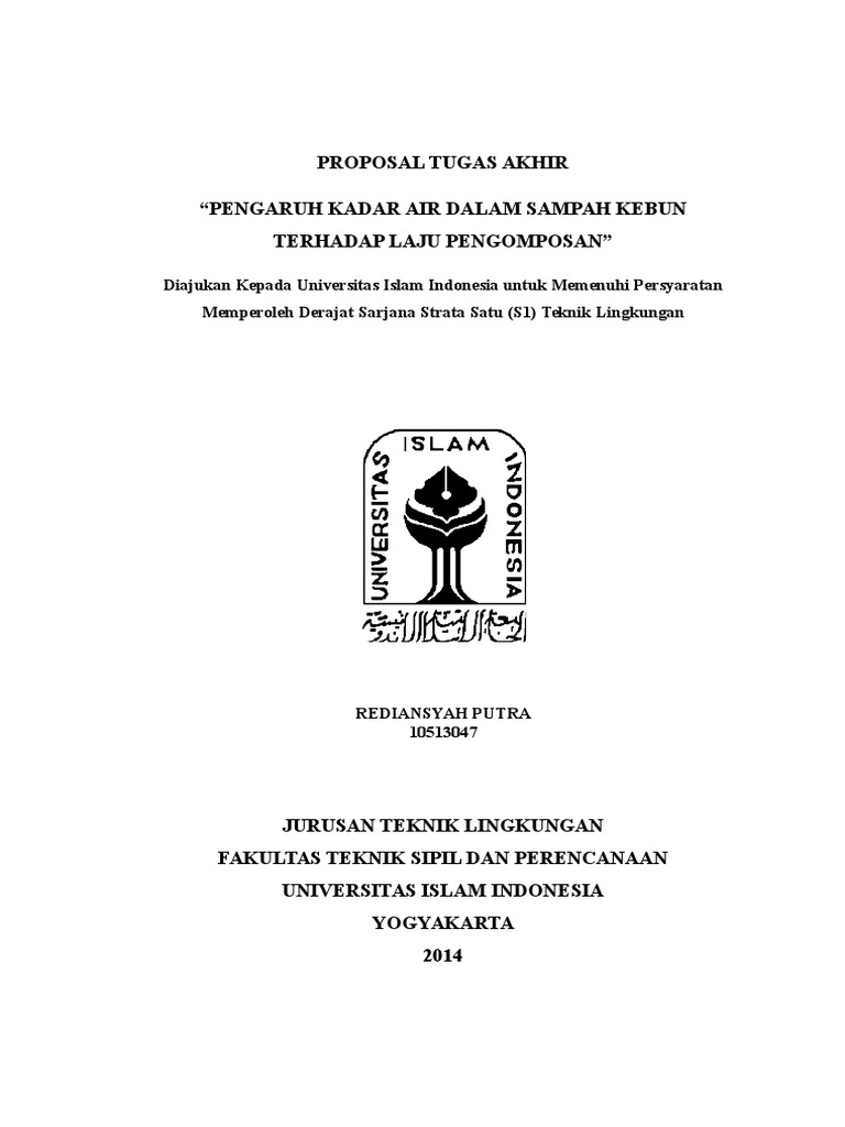 Proposal TA Komposting UII | PDF | Sains & Matematika