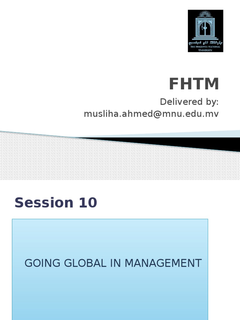 Session 10 - Going Global in Management | PDF | Global Business ...