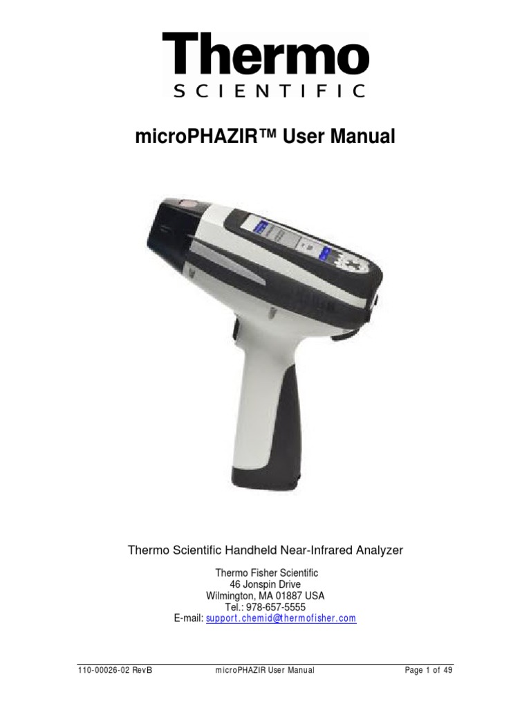 MicroPHAZIR User Manual | PDF | Battery Charger | Image Scanner