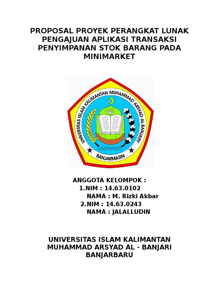 Proposal Proyek Perangkat Lunak Pengajuan Aplikasi Laporan Penyimpanan ...