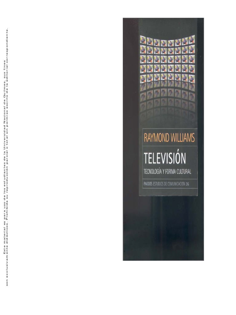 Televisión. Tecnología y Forma Cultural. | PDF | Radio | Sociedad