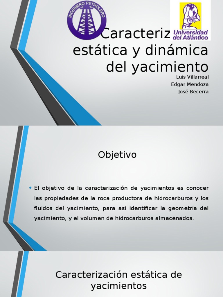 Caracterización Estática y Dinámica Del Yacimiento | PDF | Geología ...