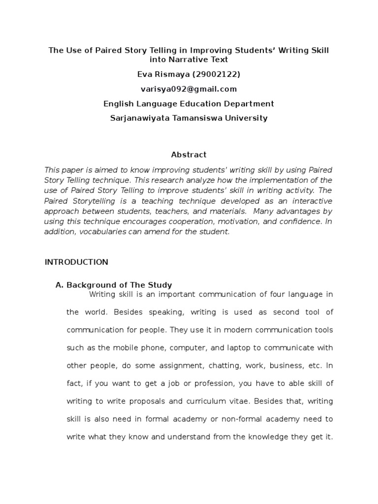 Enhancing Writing via Paired Storytelling | PDF | Storytelling | Narrative